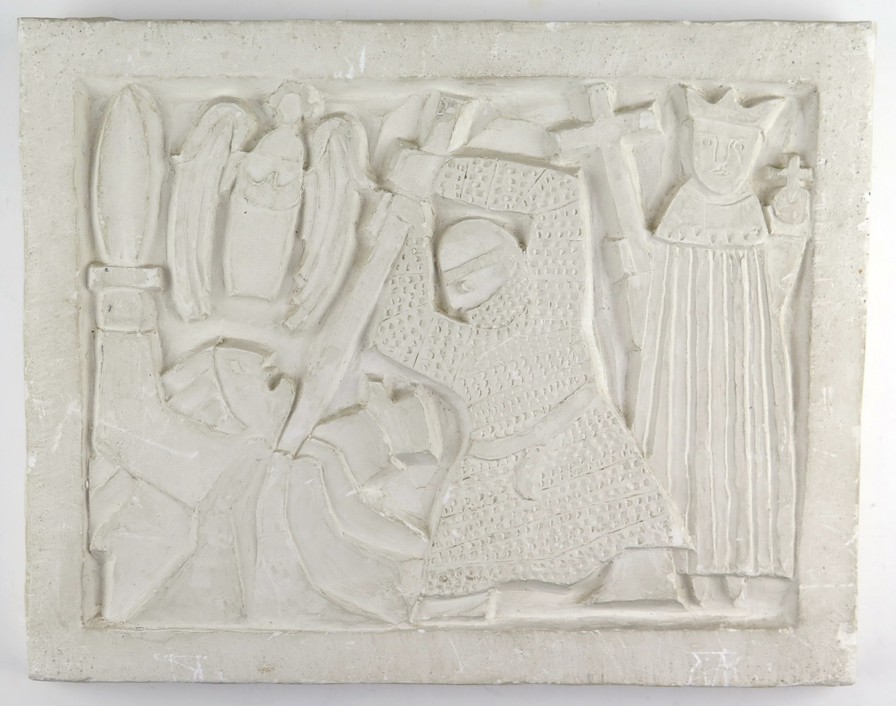 Fries, Bertil, relief, gips, möjligen motiv av Sankt Th | Auktion